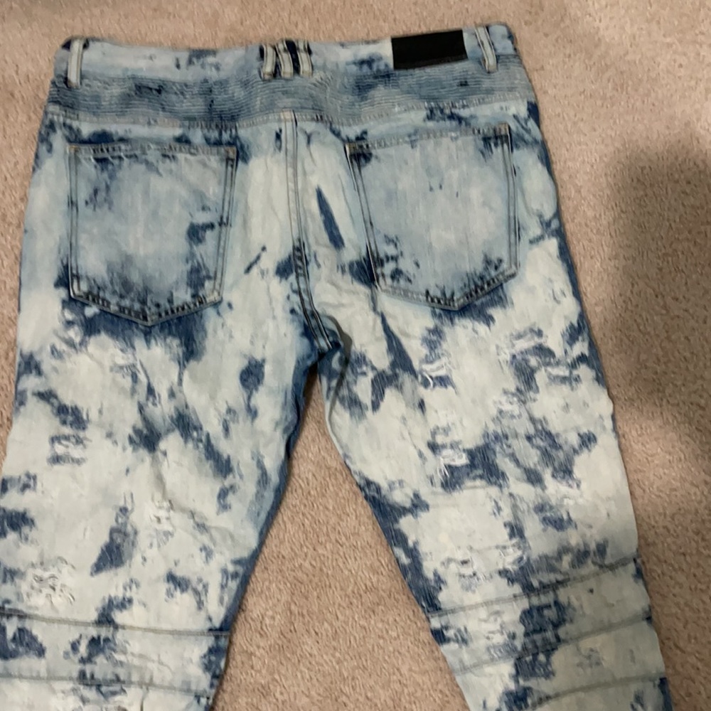 Authentic Embellish Denim Biker Jeans Mens - Gem